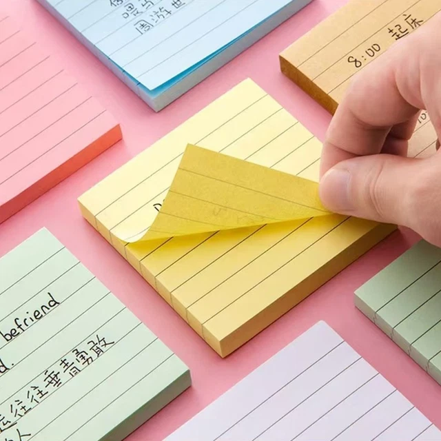 COLORFUL NOTE PAPER 3x3Inch Notes Paper Water Resistant Adhesive Notes ...