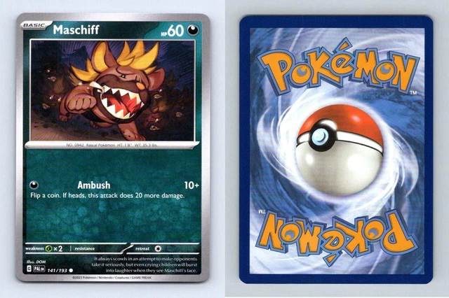 MASCHIFF #141 SV Paldea Evolved Common Pokemon 2023 TCG Card EUR 1,42 ...