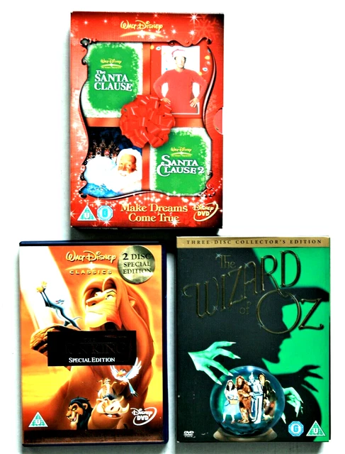 NEW 6 DVDs 3 BOX SETS WIZARD OF OZ/SANTA /LION KING SPECIAL EDITION £3. ...