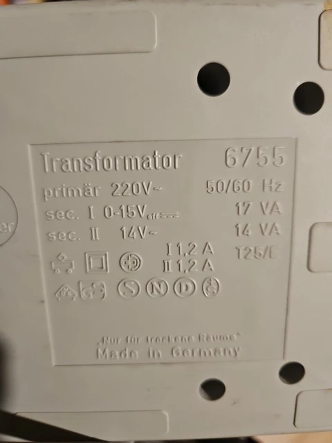 GROS TRANSFORMATEUR VARIATEUR régulateur fleischmann 6755 14V VA HO N ...