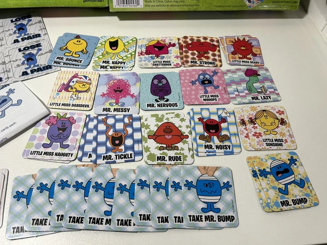 MR MEN SHOW Mr Bump Make a Match Game 2008 Pressman Toys 48 Cards No ...