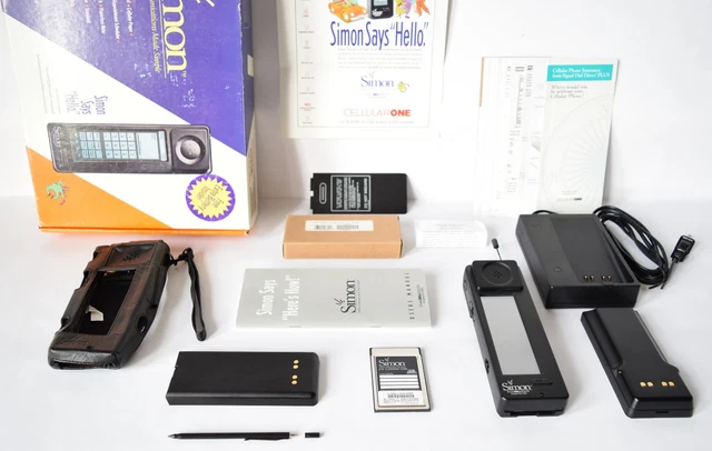 IBM SIMON - WORLD'S 1ST SMARTPHONE = RARE + MINT + BOX 14yrs before ...
