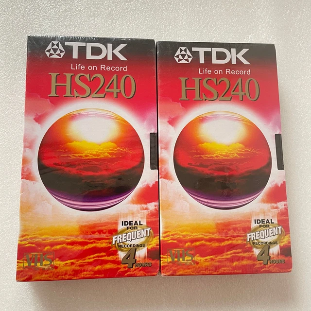 LOT DE 2 CASSETTE K7 video VHS VIERGE TDK HS 240 HS240 NEUF SOUS BLISTER EUR 10,00 - PicClick FR