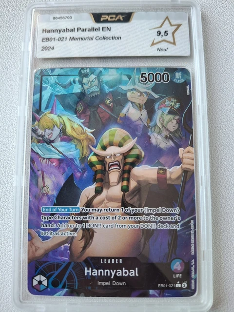 CARTE ONE PIECE PCA 9,5 Hannyabal Parallel EN Eb01-021 Ultra Rare PCA 9,5 EUR 24,90 - PicClick FR