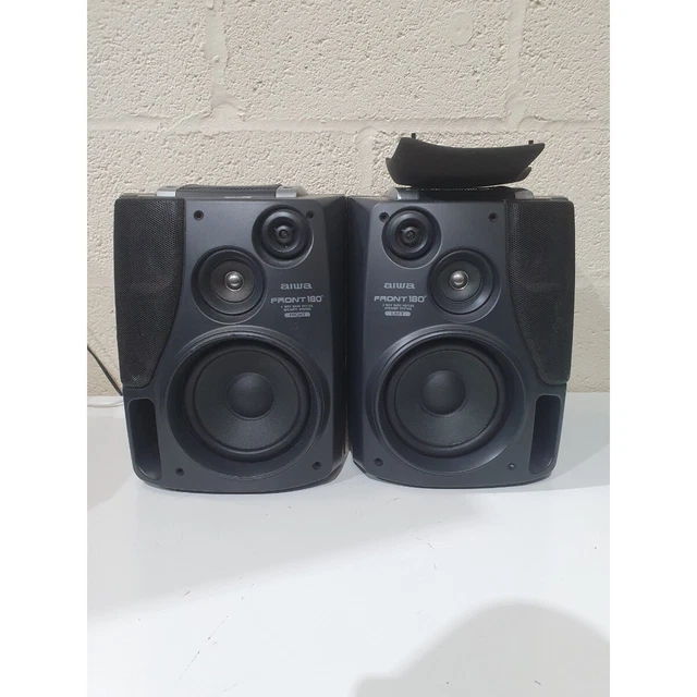 PAIR OF AIWA Front 180 SX-ANV900 Wired 4-Way Bass Reflex L & R Surround Speaker £37.99 - PicClick UK
