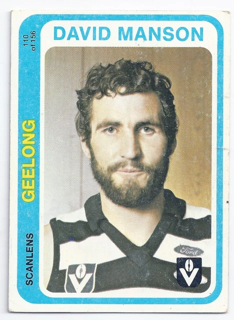 1979 SCANLENS (110) David MANSON Geelong Excellent # $4.00 - PicClick AU