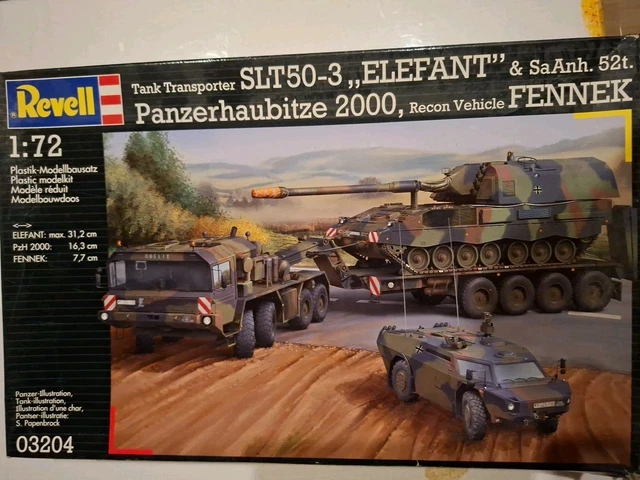 REVELL 1:72 03204 Panzer Transporter SLT50-3 SaAnh.52t. Panzerhaubitze ...