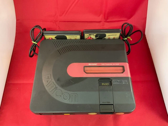 SHARP TWIN FAMICOM AN-500B Retro Console Black Japanese ver UnTested ...