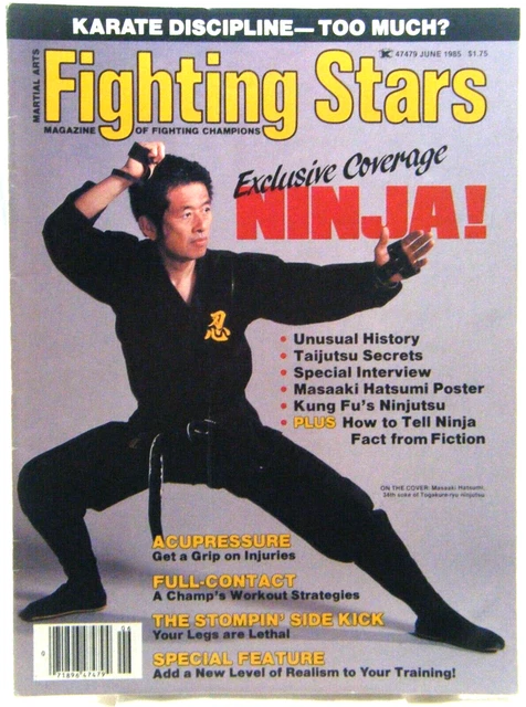 FIGHTING STARS MAGAZINE June 1985 Ninja! History Taijutsu Hatsumi ...