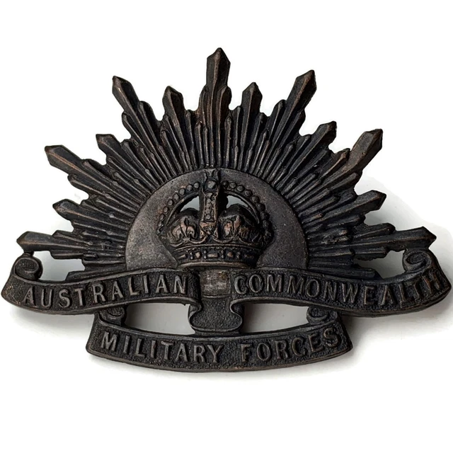 WW2 AUSTRALIAN ARMY Division Commonwealth Military Forces Cap Badge £29 ...