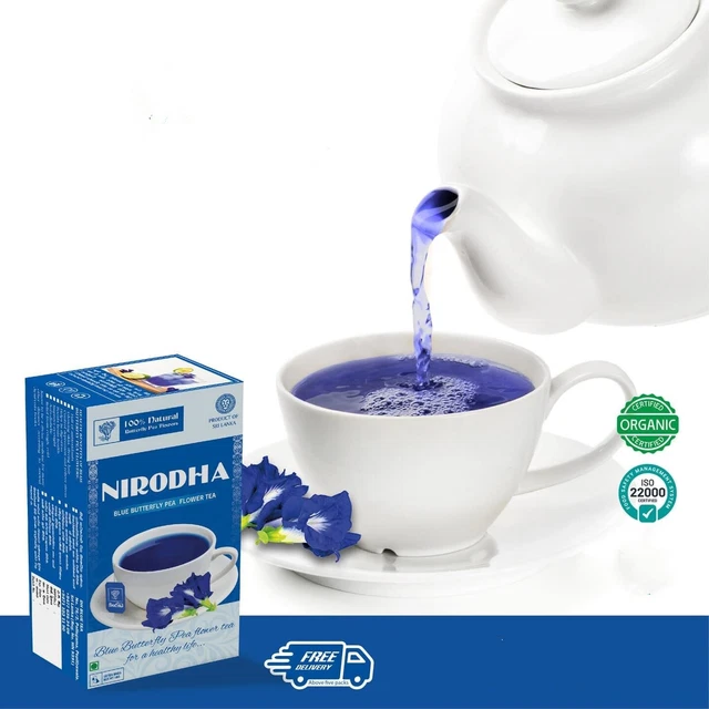 DRIED BLUE BUTTERFLY Pea Flower Tea Class Clitoria Ternatea Immunity ...