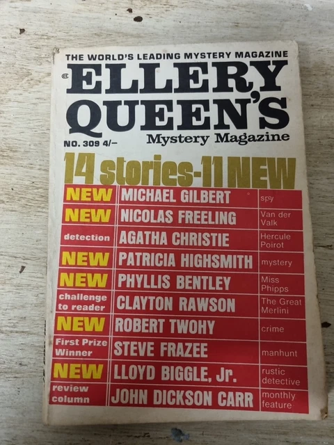 ELLERY QUEENS MYSTERY Magazine - No.309 £6.00 - PicClick UK