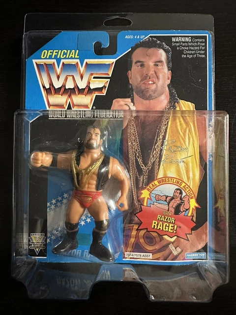 1994 WWF HASBRO Razor Ramon Series 10 Blue Card Red Trunks MOC ...