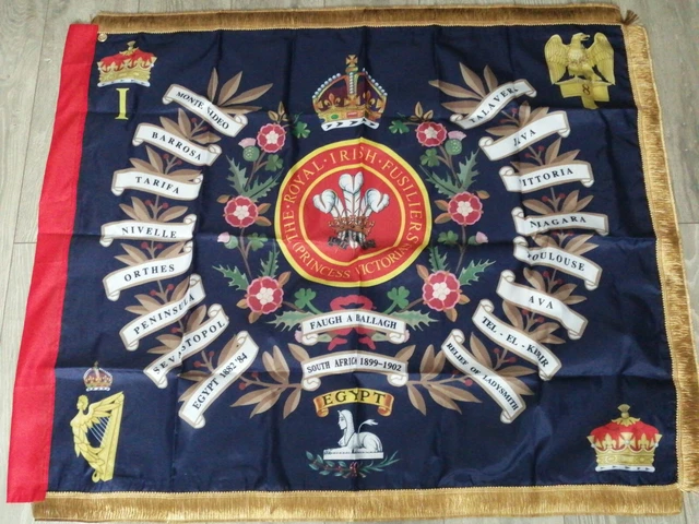 THE ROYAL IRISH Fusiliers 1st battalion Regimental colours flag £30.00 ...