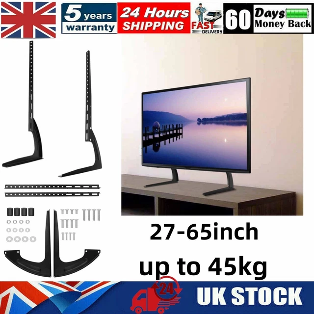 TABLE TOP TV Stand Riser Base Pedestal Mount Bracket 27"- 65" Lcd Led £ ...