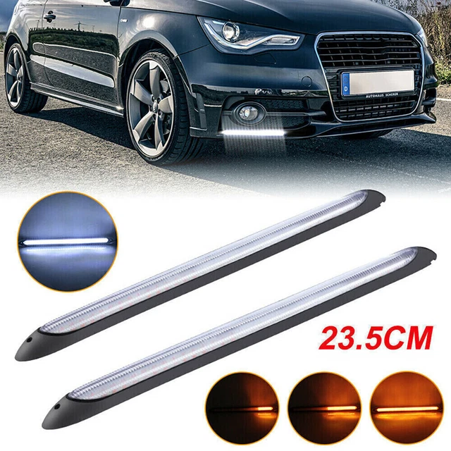 2X AUTO LED Tagfahrlicht Tagfahrleuchten DRL Universal Scheinwerfer 12V ...