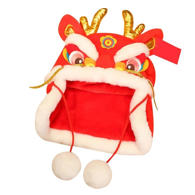 CAPPELLO DRAGO MASCOTTE 2024 stile cinese festa festa cappello ...