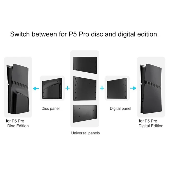 FOR PS5 PRO Console Shell Replacement Set 5 Pieces Protective Casing ...