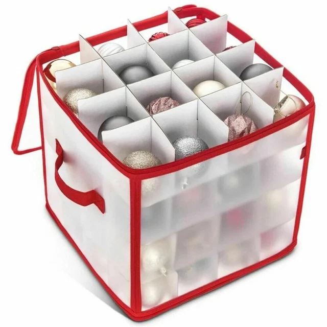 64-GRID BAUBLE STORAGE Divider PP Ball Storage Containers Christmas ...