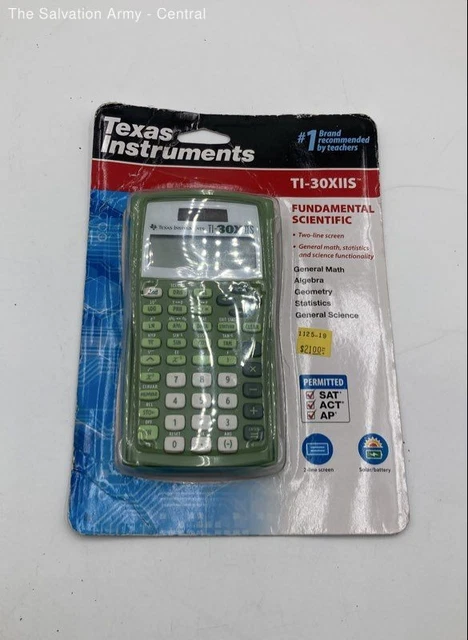 TEXAS INSTRUMENTS TI-30X IIS Green Dual-Powered Scientific Calculator ...