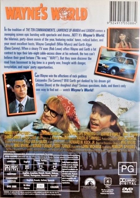 WAYNE'S WORLD (DVD, 1992) RARE, Mike Myers, Tia Carrere, Rob Lowe - VGC ...