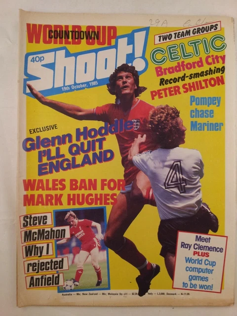 SHOOT : 19TH October 1985 : Vintage UK Football Magazine £9.95 ...