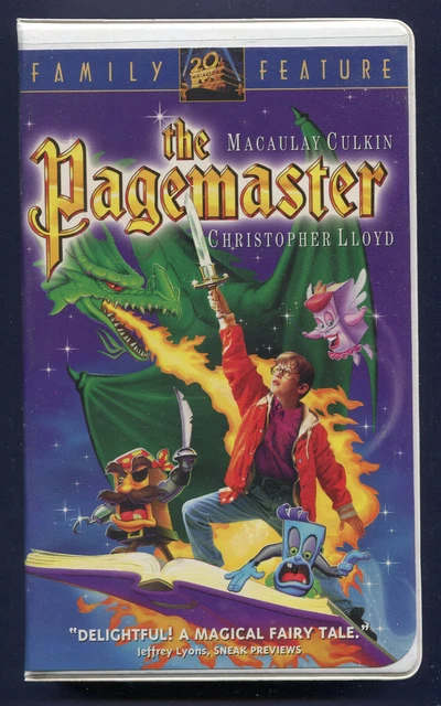 THE PAGEMASTER VHS 1995 Clamshell Macaulay Culkin Christopher Lloyd L ...