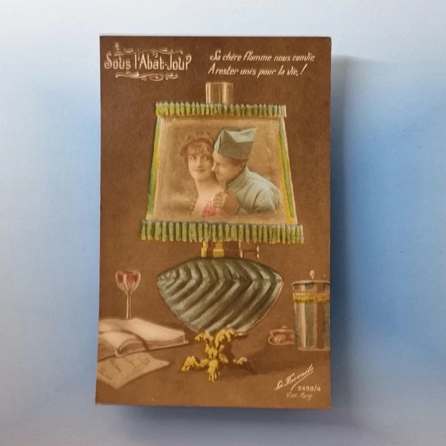 WW1 SWEETHEART POSTCARD C1916 Real Photo France Soldier Uniform ...