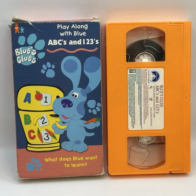NICK JR BLUE’S Clues ABC’s & 123’s VHS Video Tape VTG Nickelodeon Kids ...