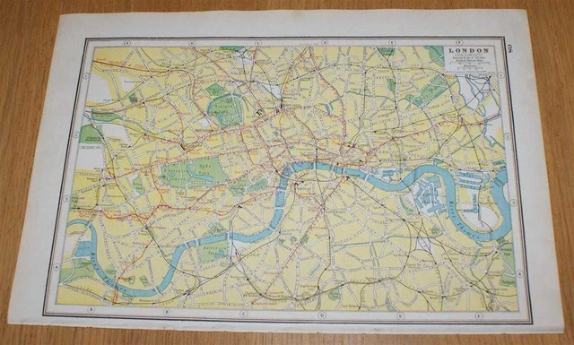 MAPS: PLAN OF London, Railways & Underground Harmsworth's Atlas of ...