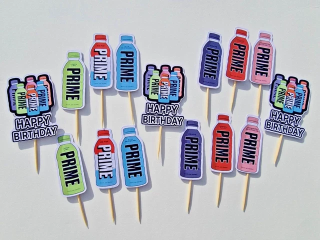 PRIME DRINKS CUPCAKE Toppers x 15 Cake Toppers Prime Birthday ...