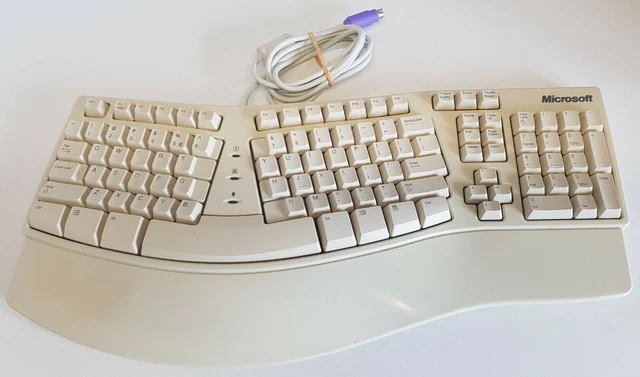ORIGINAL 1995 MICROSOFT Ergonomic Natural Keyboard PS/2 - Split EUR 44 ...