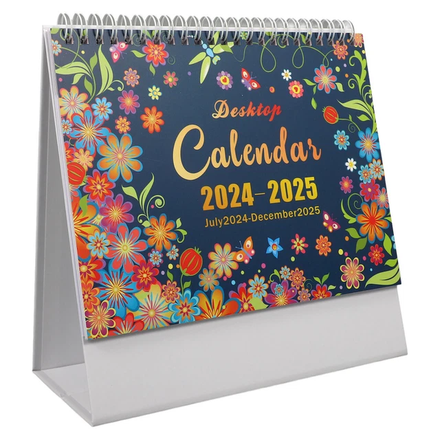DESKTOP CALENDAR DESK 2024-2025 Table Calendar Desktop Calendar Spiral ...