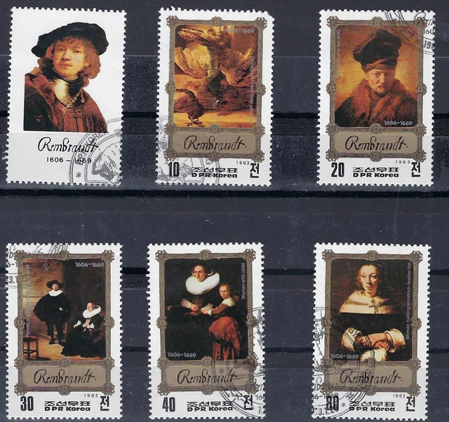 THE ART OF Rembrandt - Set of 6 - CTO (Mint unhinged / Cancelled to ...