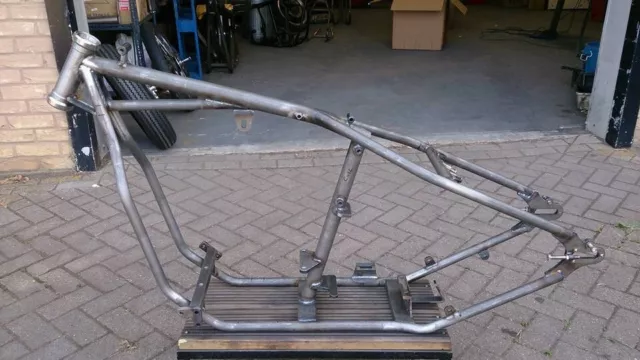 HARLEY DAVIDSON SHOVELHEAD Fenland Choppers Raw Steel Rigid Frame Built ...