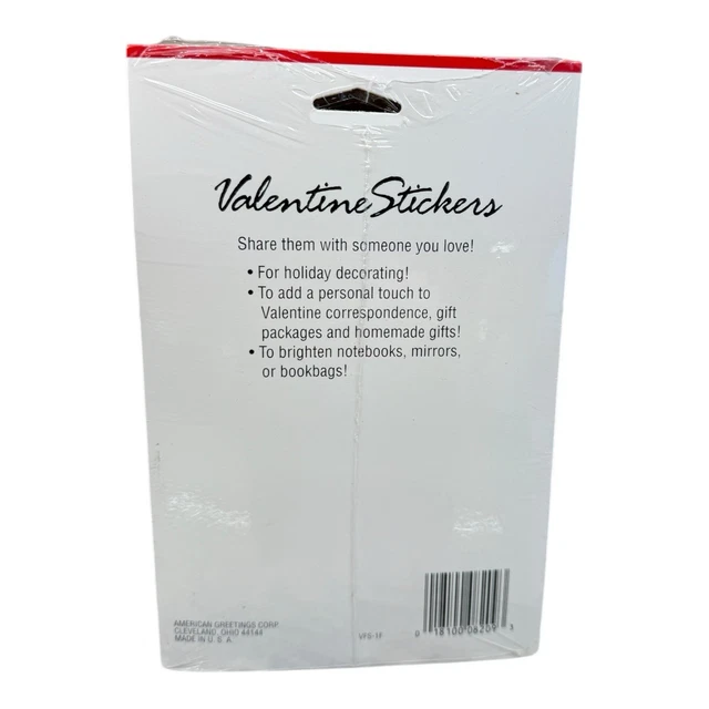 VINTAGE AMERICAN GREETINGS Valentines Day Bear Sayings Hearts 4 Sheets ...