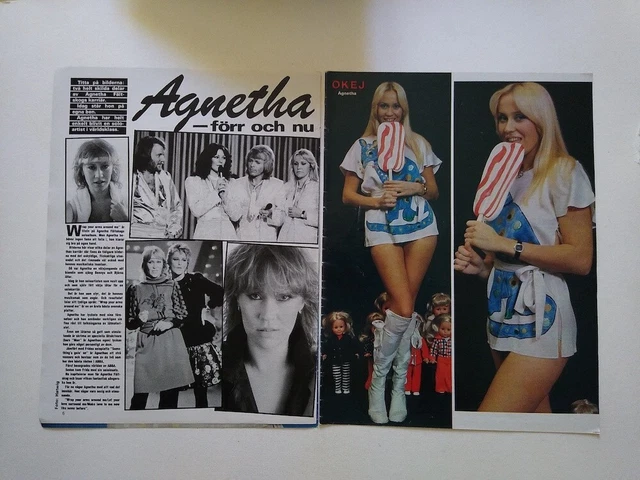 AGNETHA FALTSKOG ABBA Marillion Fish Carola Judas Priest clippings ...