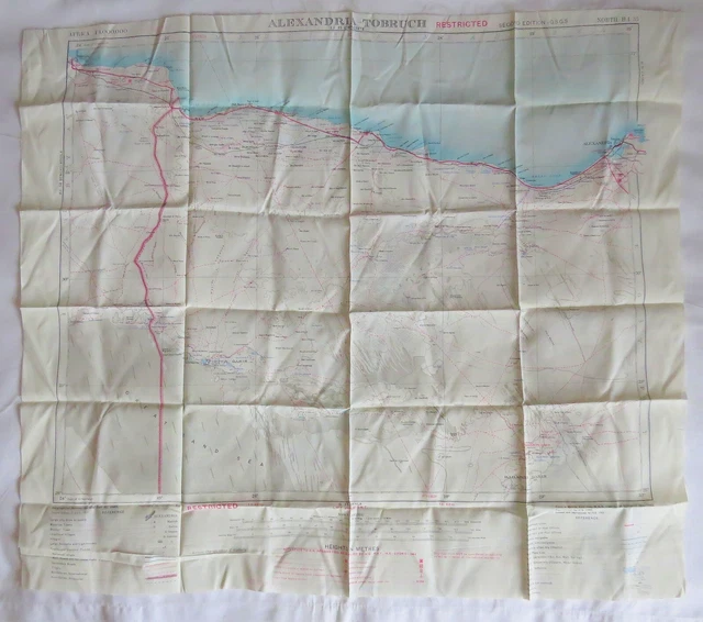 FABRIC ESCAPE MAP of Africa Tobruk Libya Cairo Egypt 1953 WW2 Cold War ... FABRIC ESCAPE MAP of Africa Tobruk Libya Cairo Egypt 1953 WW2 Cold War ...