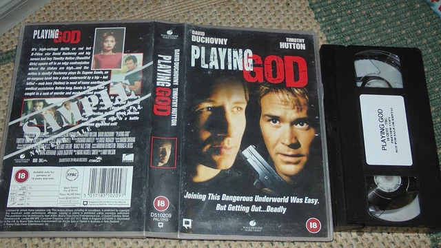 PLAYING GOD VHS Video Big Box Timecode Sample Dealer Tape Touchstone £5 ...