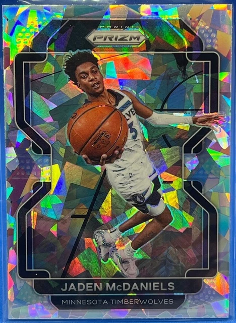 JADEN MCDANIELS - Minnesota Timberwolves 2021-22 NBA Prizm #12 CRACKED ...