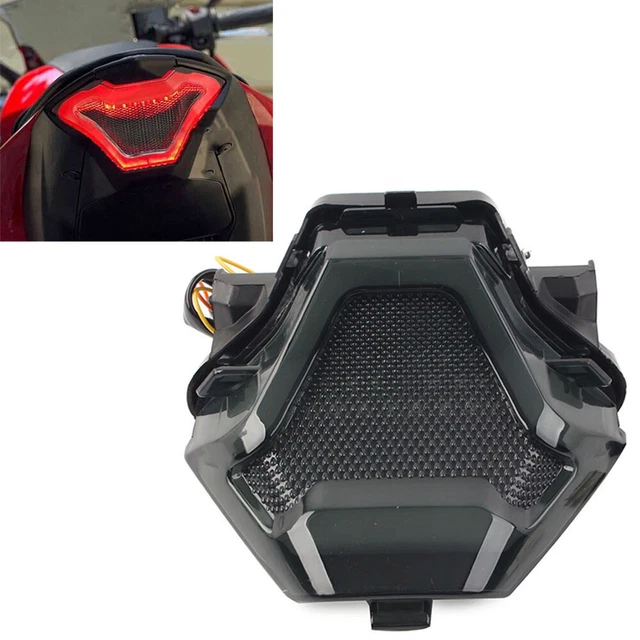REAR LED TAIL Light Integrated Turn Signal Blue Fit Yamaha YZF R3 R25 ...