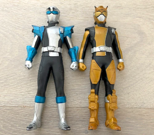 POWER RANGERS BEAST Morphers Silver Ranger Gold Ranger 17cm Figure ...