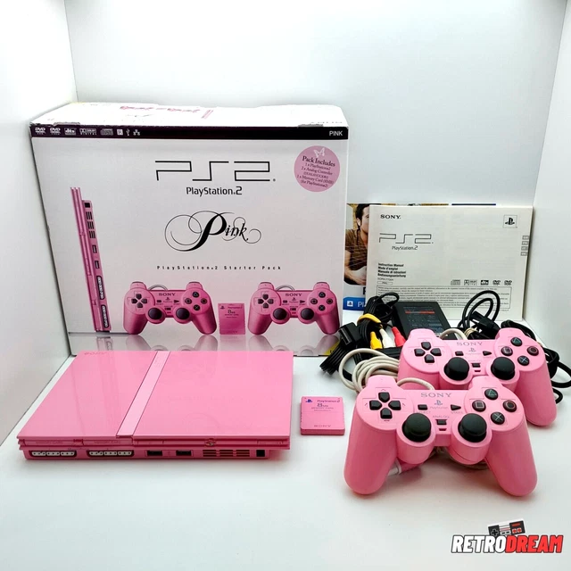 CONSOLE SONY PS2 Slim Rose - Pink Starter Pack Complet - Tbe++ EUR 399 ...