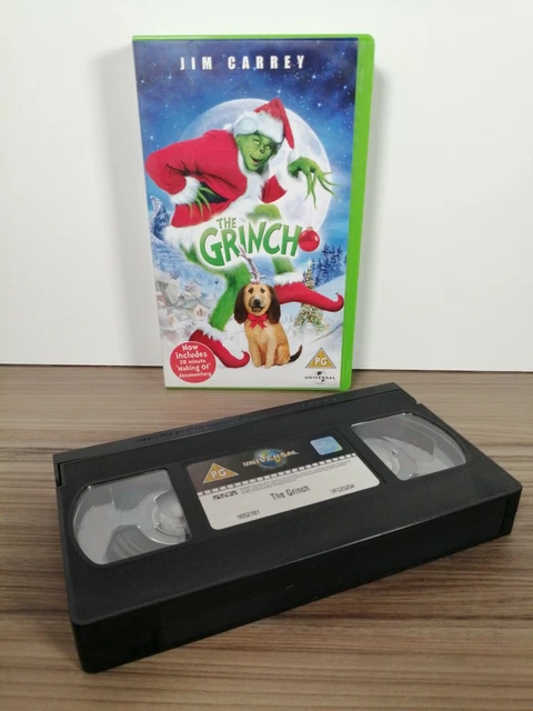 THE GRINCH (VHS, 2002) PG Jim Carrey, Cassette Video Tape, Green Box ...