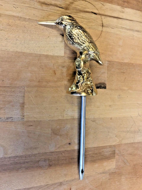 BRASS TILLER PIN Kingfisher Heavy Narrowboat Launch Dinghy Boat Canal £ ...