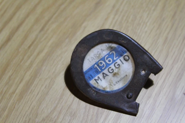 VINTAGE LAMBRETTA REGO label holder with italian rego labels 6 1960s ...