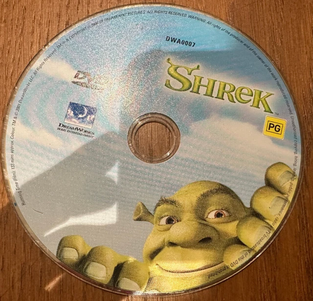 SHREK 2001 MOVIE DVD (NO CASE) $4.00 - PicClick AU