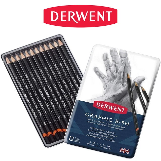 DERWENT GRAPHIC HARD Graphite Pencils - Sketching, Drawing - Set of 12 ...