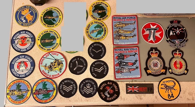 JOB LOT OF RAF Search And rescue Patches badges Royal Air Force 22 84 ...