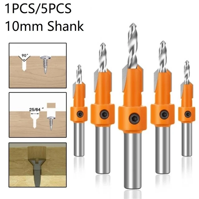 BIT DE ROUTEUR de contreévier à tige Hss efficace de 10 mm pour forage ...